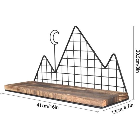 Wall Decor | Floating Shelvesset Of 2mountain Wall Shelvesrustic Wood ...